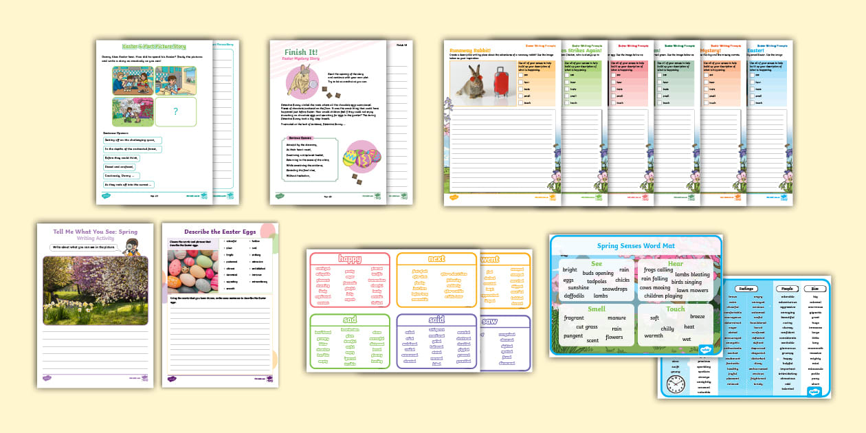 Easter Writing Worksheets Pack 復活節英文作文工作紙