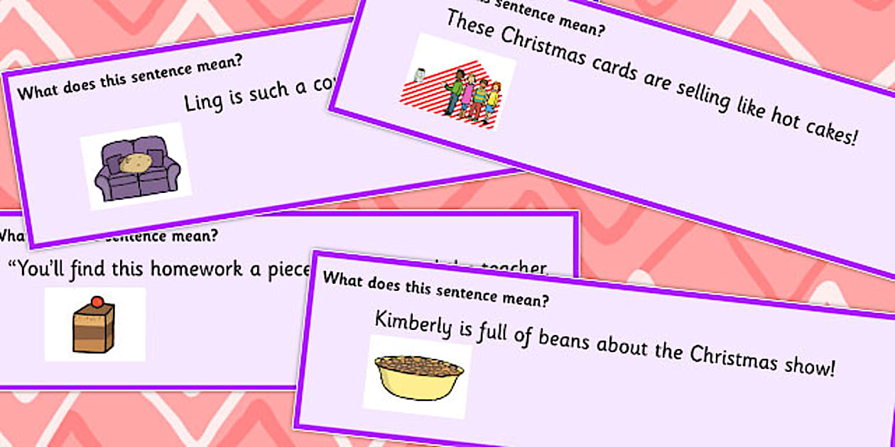 Food Idioms Sentence Cards (teacher made) - Twinkl