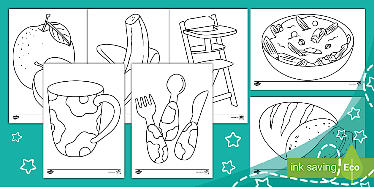 My First Foods Colouring Pack (teacher made) - Twinkl