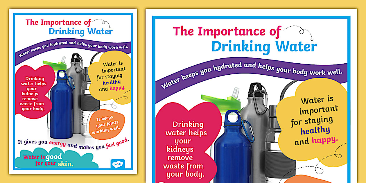 The Importance of Drinking Water Poster (Teacher-Made)