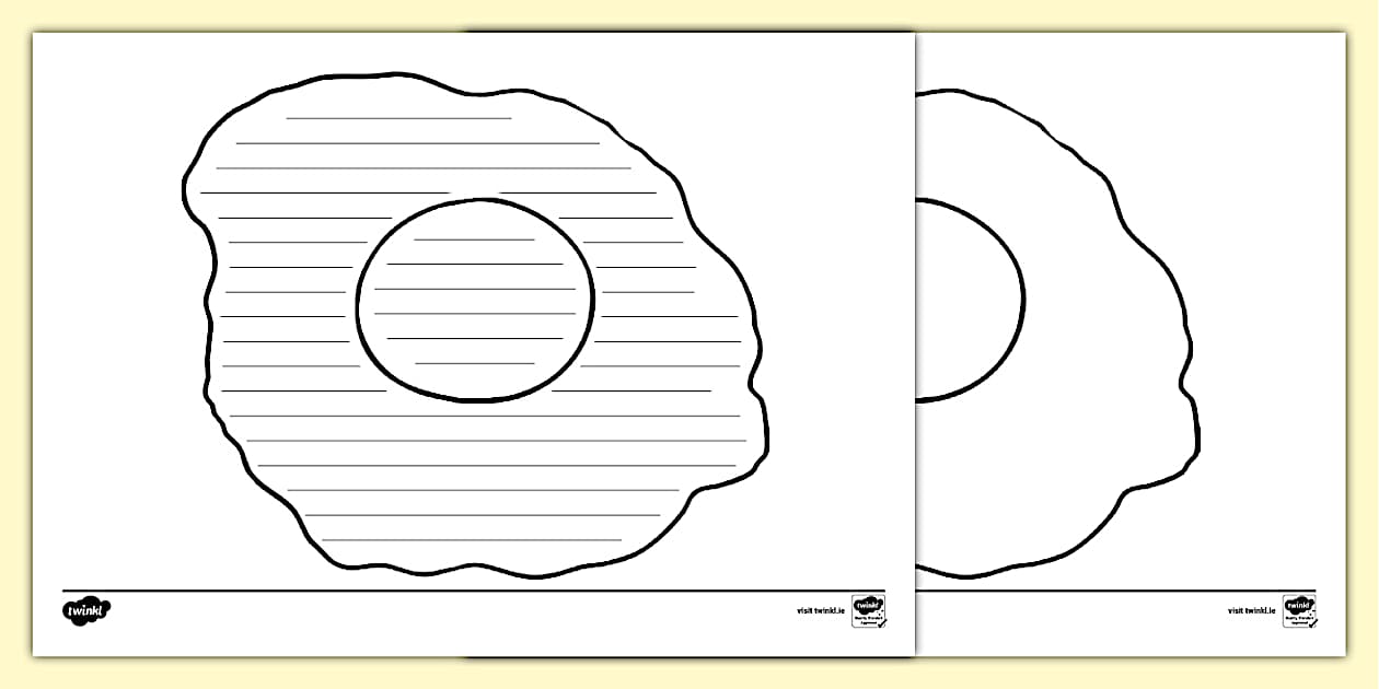 * NEW * Fried Egg Writing Template (teacher made) - Twinkl