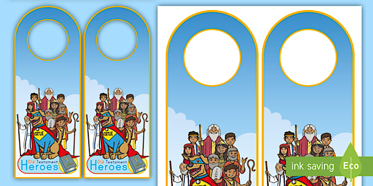 Old Testament Heroes Door Hangers | Religion | Twinkl USA
