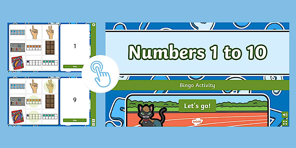👉 Numbers 1 to 10 EYFS Maths Bingo Game (teacher made)