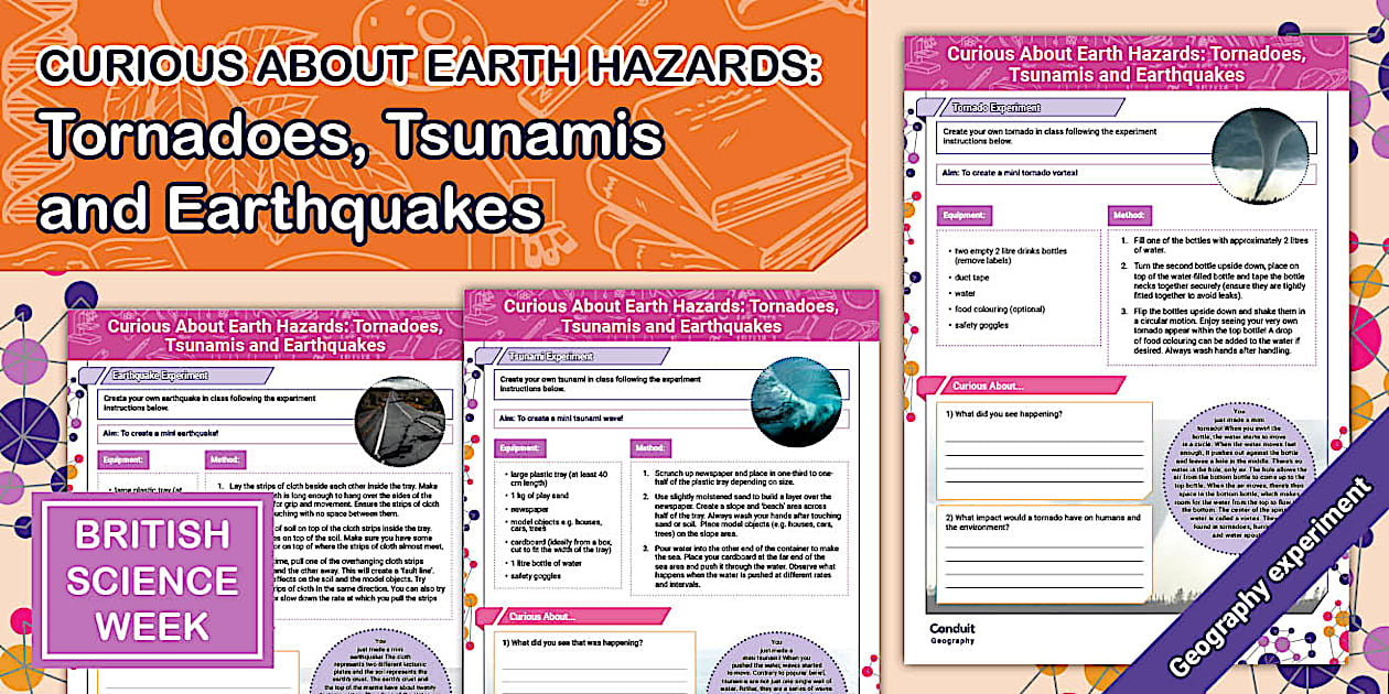 Earth Hazards Geography Activities