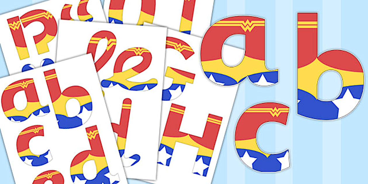 Wonder Superhero Display Letters and Numbers Pack - wonder superhero