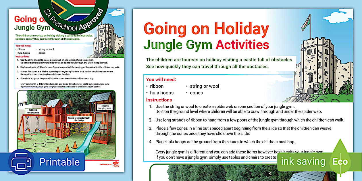 Going on Holiday Gross Motor Skills Activity - Twinkl