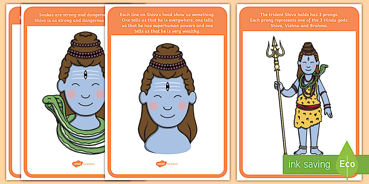 Shiva Symbols Picture Cards | CfE Early Level Resources