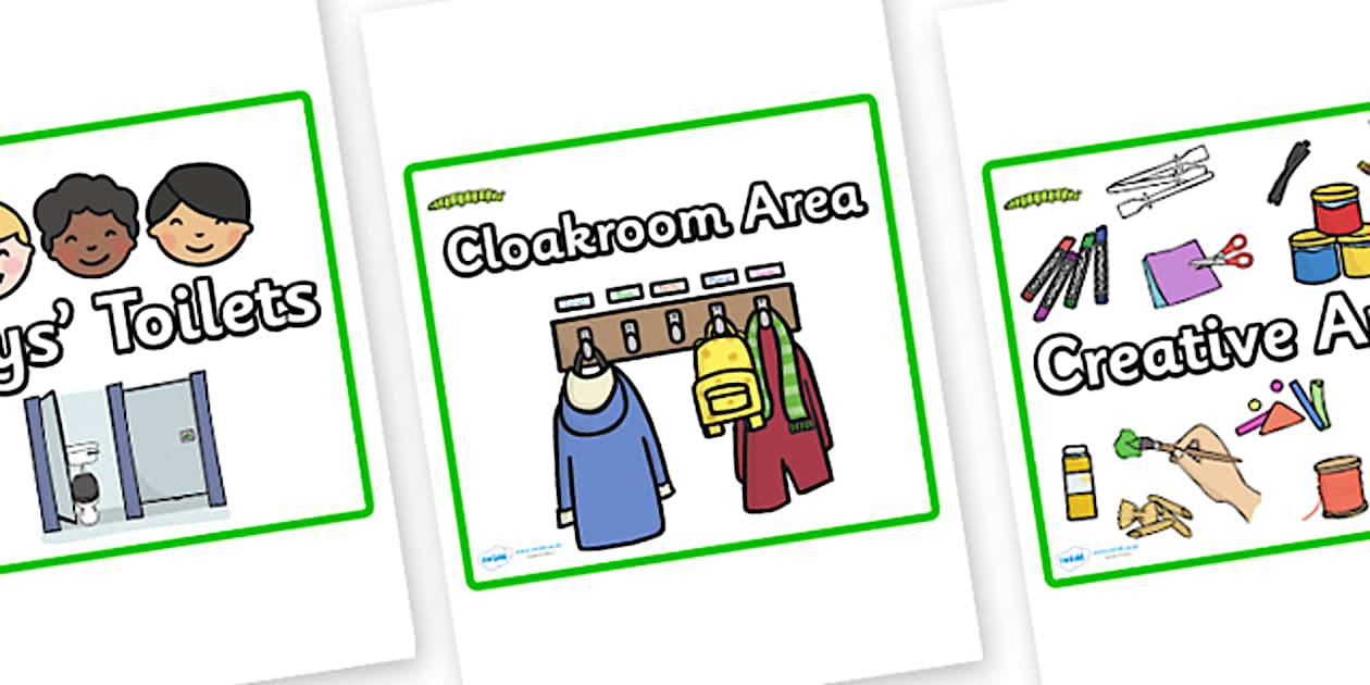 Editable Square Classroom Area Signs (Caterpillars) - Twinkl