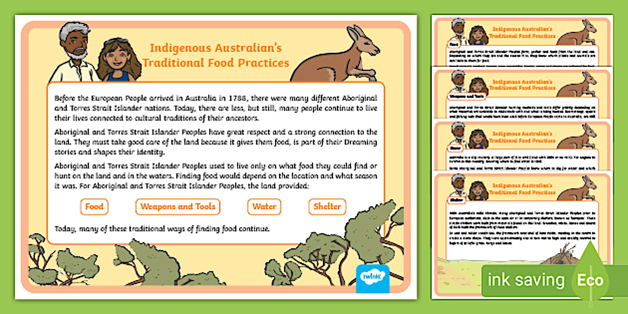 Traditional Aboriginal Food Practices Posters (teacher made)