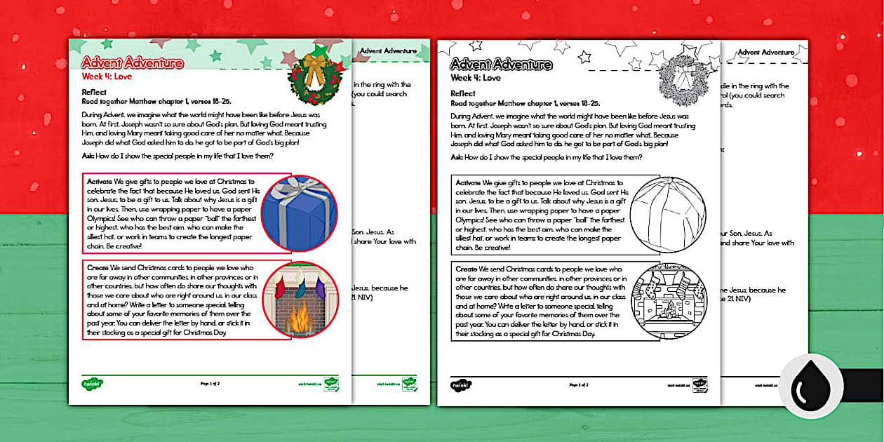 Canada Advent Scripture Week 4-Love (teacher made) - Twinkl