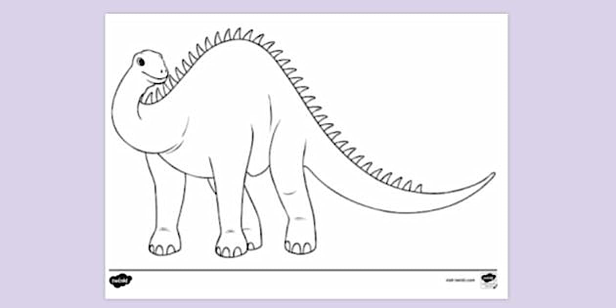 Diplodocus Colouring Sheet (teacher made) - Twinkl