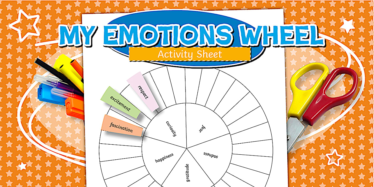 My Emotions Wheel Activity Sheet