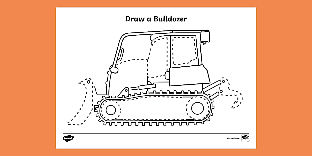 Draw a Bulldozer Pencil Control Activity (teacher made)