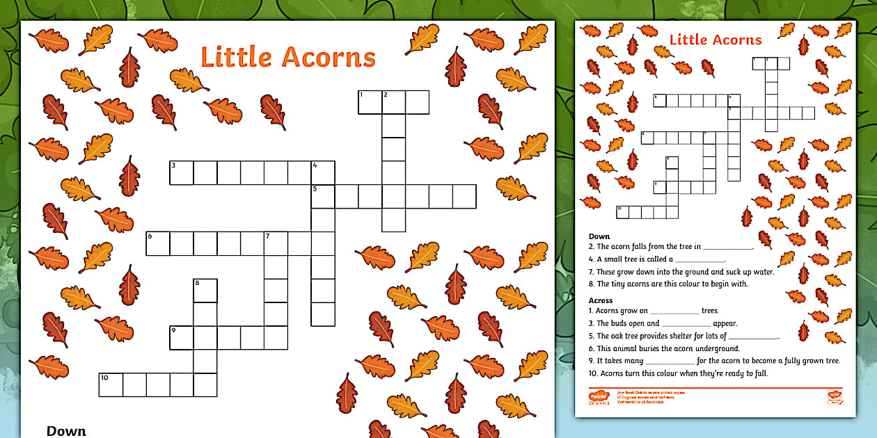 Little Acorns Crossword