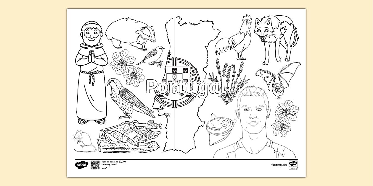 Portugal Colouring Sheet (teacher made) - Twinkl