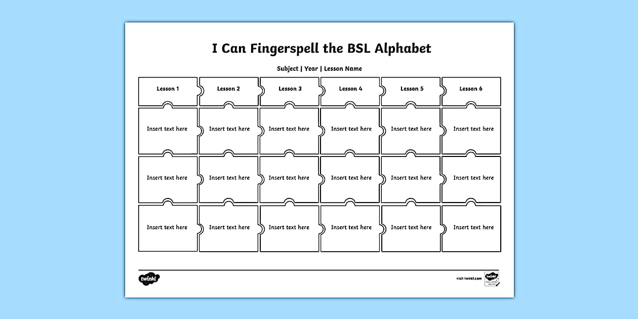 Fingerspelling Alphabet Jigsaw Target Colouring Activity