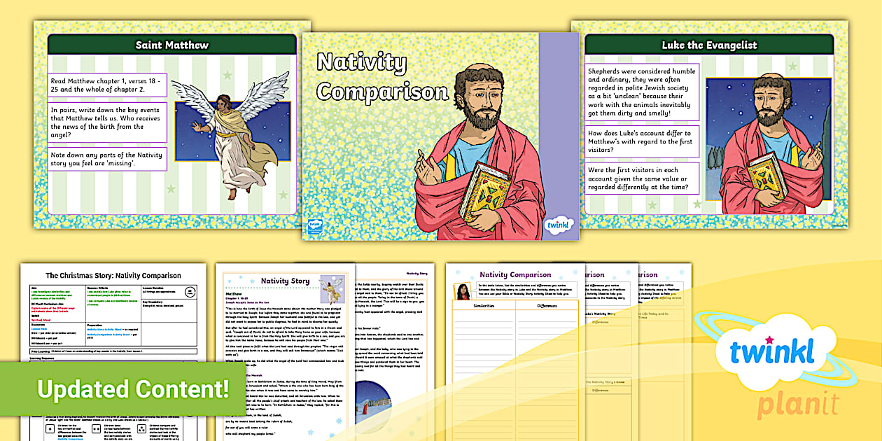 Famous Nativity Bible Readings for KS2 to Analyse - Twinkl