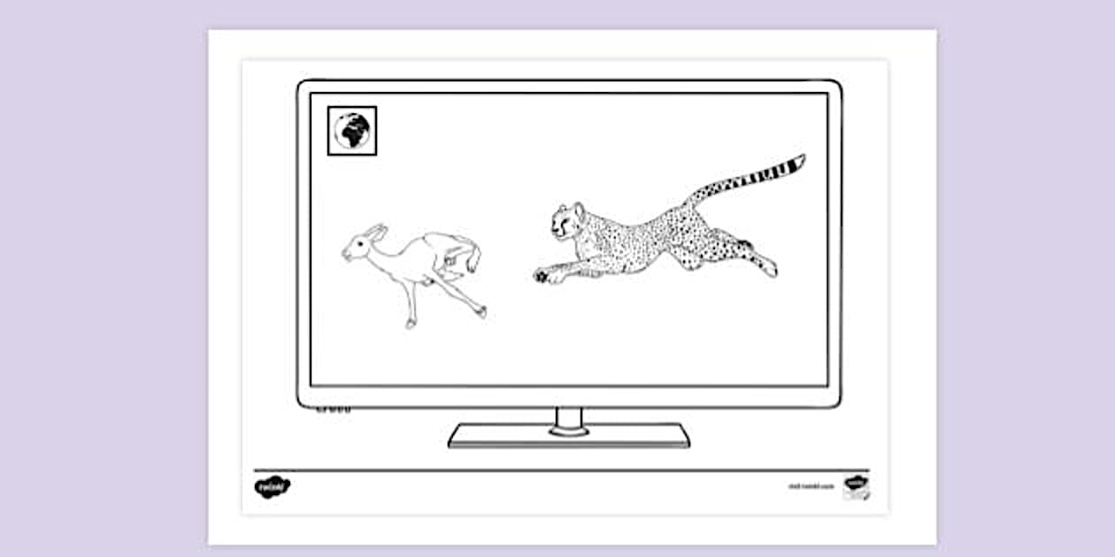 TV Programme Colouring Sheet | Colouring Sheets - Twinkl
