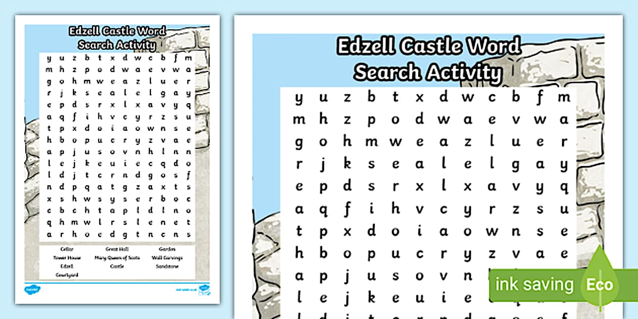 Edzell Castle Word Search Activity | Twinkl - Twinkl