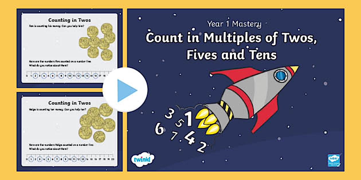 Year 1 Count in Multiples Maths Mastery PowerPoint - Twinkl