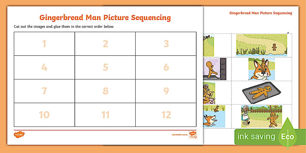 The Gingerbread Man Picture Sequencing - Twinkl