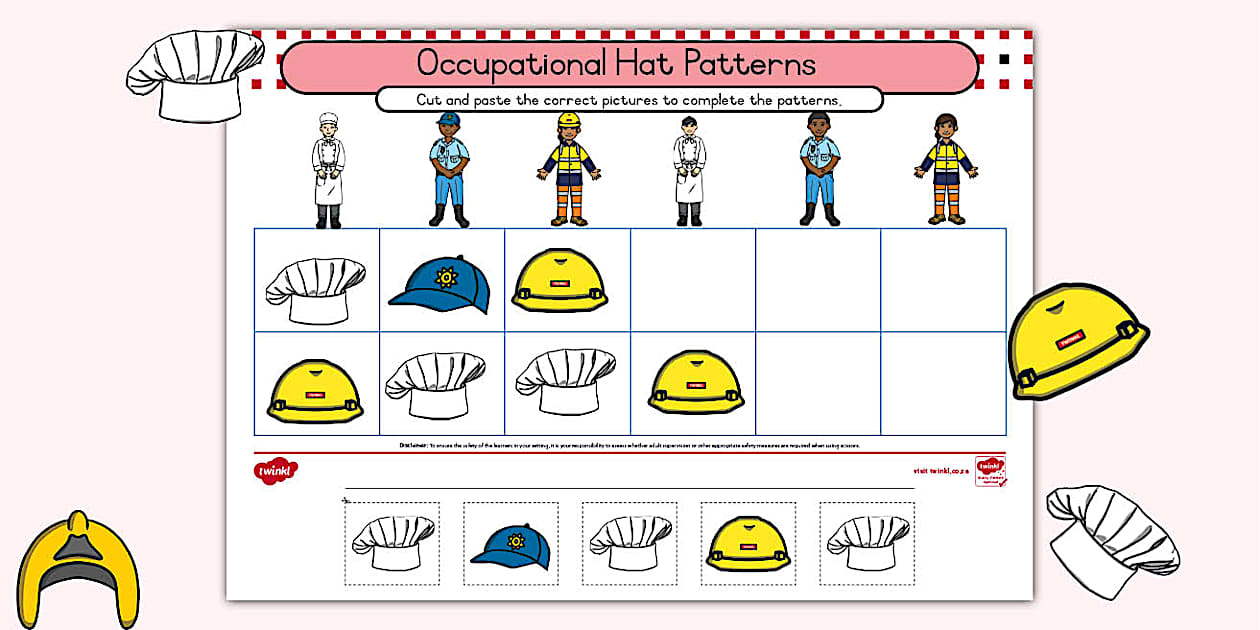 Grade R Occupational Hats Patterns (teacher made) - Twinkl