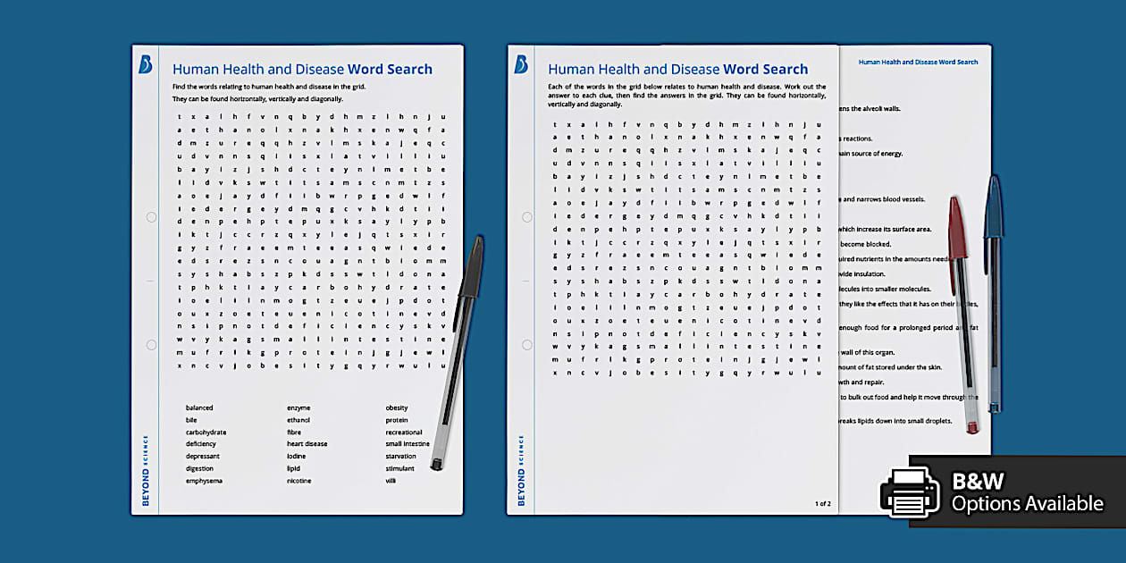 Health Word Search (teacher made) - Twinkl