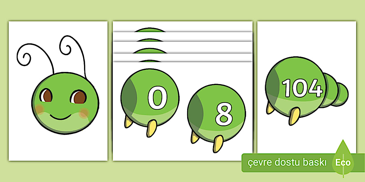 Counting in 8s Number Caterpillar Display Activity - Twinkl