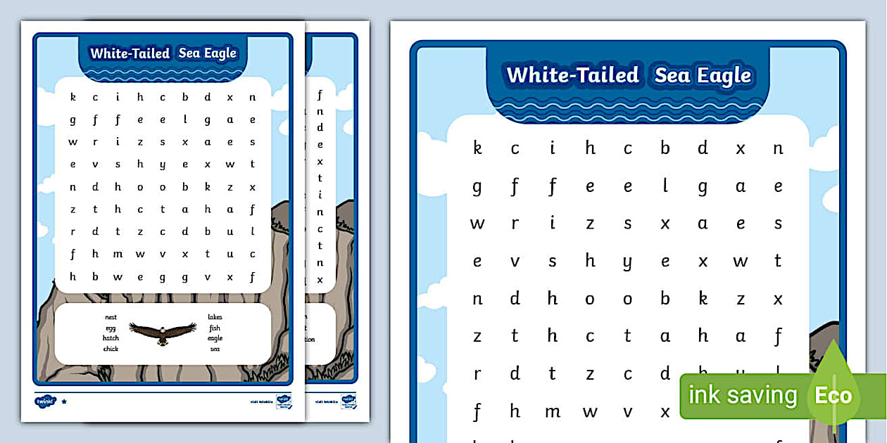 White-Tailed Sea Eagle (Differentiated Word Search) - Twinkl