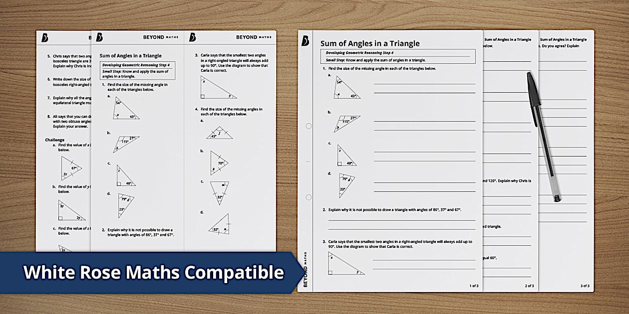 👉 Sum of Angles in a Triangle (Teacher-Made) - Twinkl