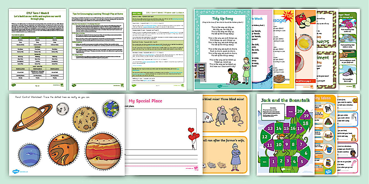 EYLF Term 1 Week 8 Remote Home Learning Pack (teacher made)