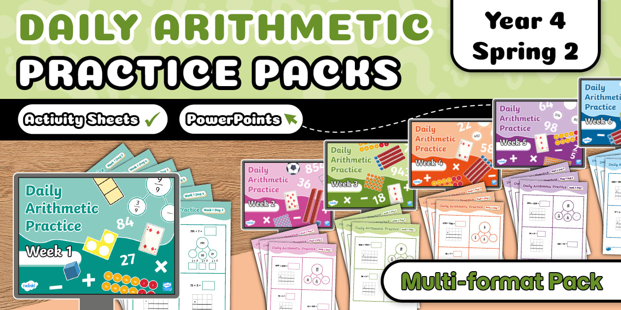 👉 Year 4 Spring 2 Daily Arithmetic Practice Pack - Twinkl