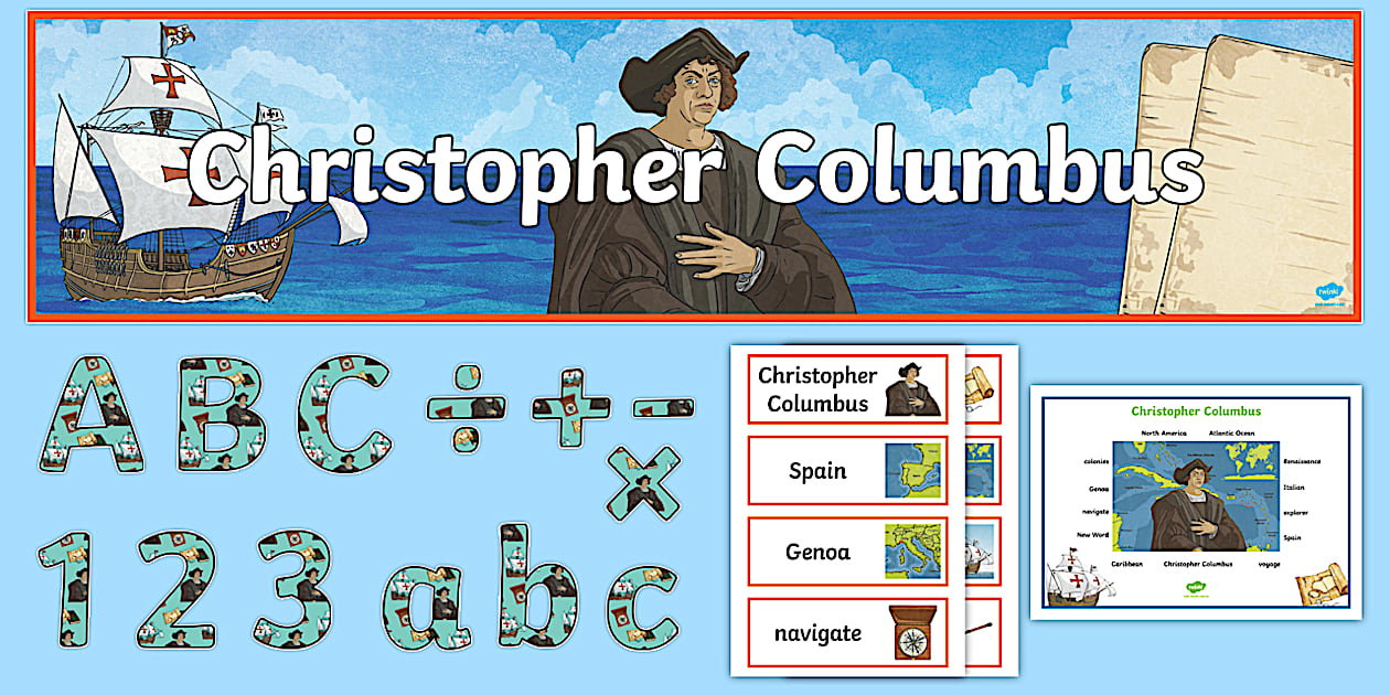 Christopher Columbus Display Pack (professor feito) - Twinkl