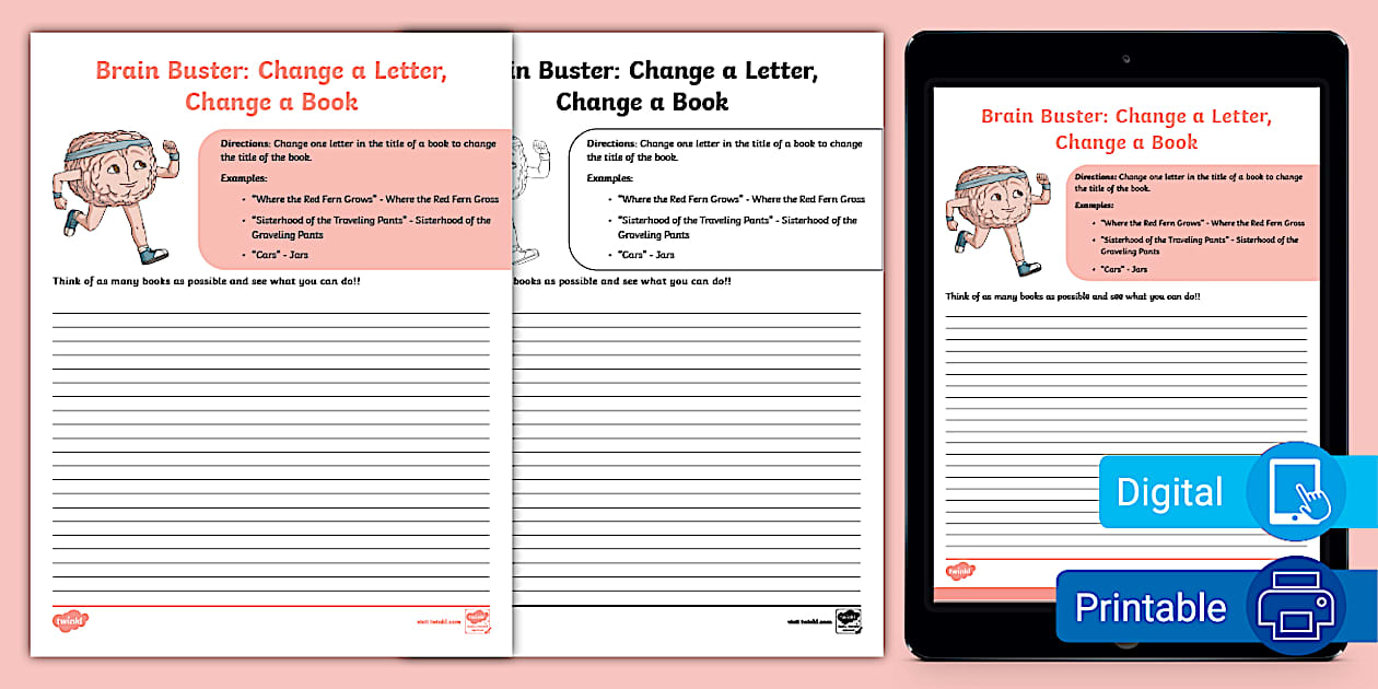 Brain Buster: Change a Letter, Change a Book