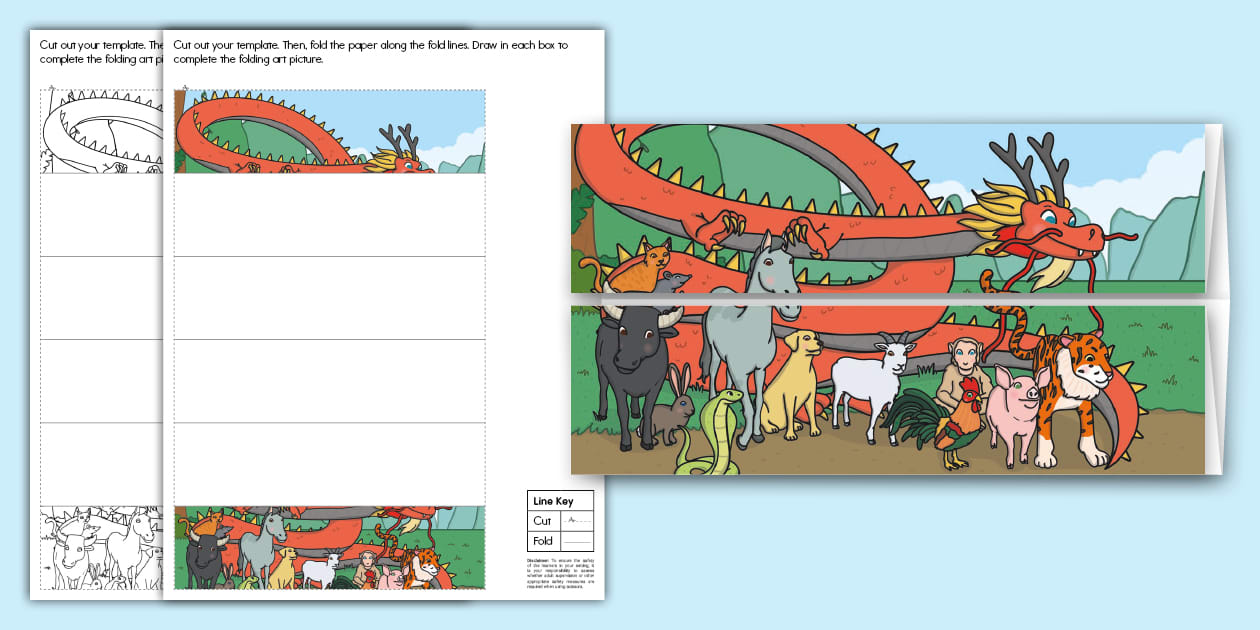 Chinese New Year Folding Art Template (teacher made)