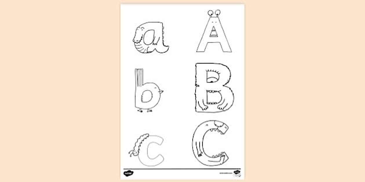ABC Colouring Page PDF | Colouring Sheets (teacher made)