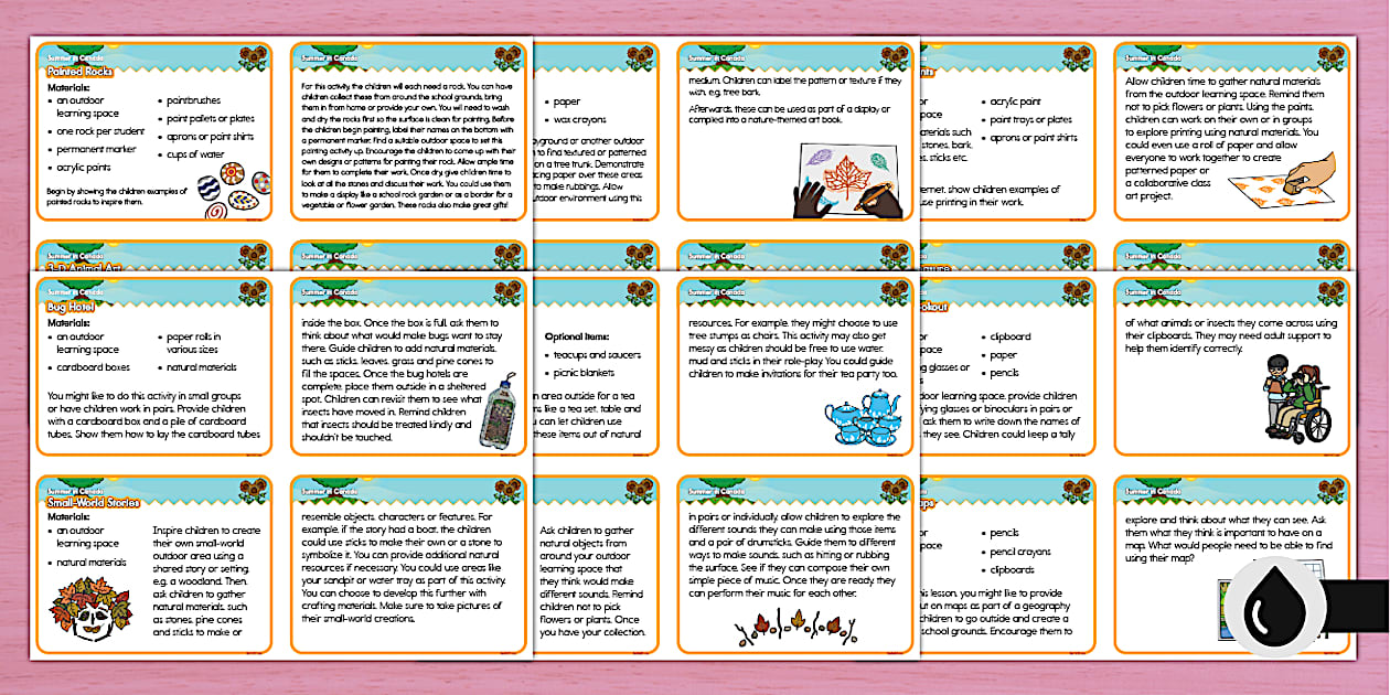 Outdoor Learning Cards - Explore and Learn in Nature