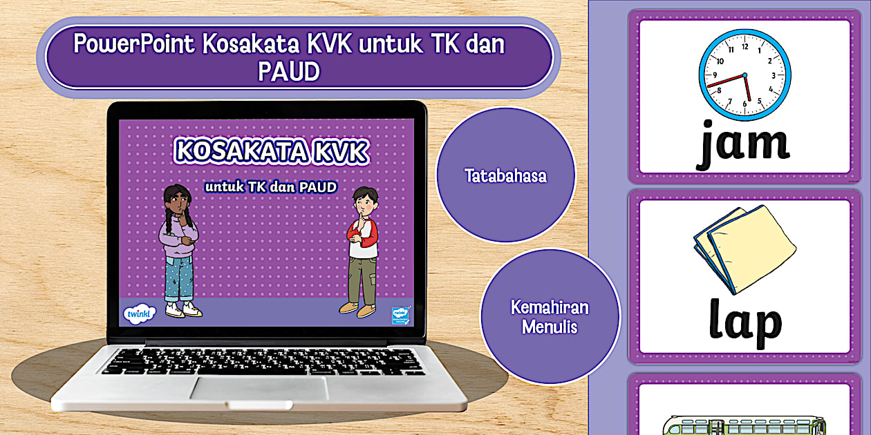 PowerPoint Kosakata KVK untuk TK dan PAUD