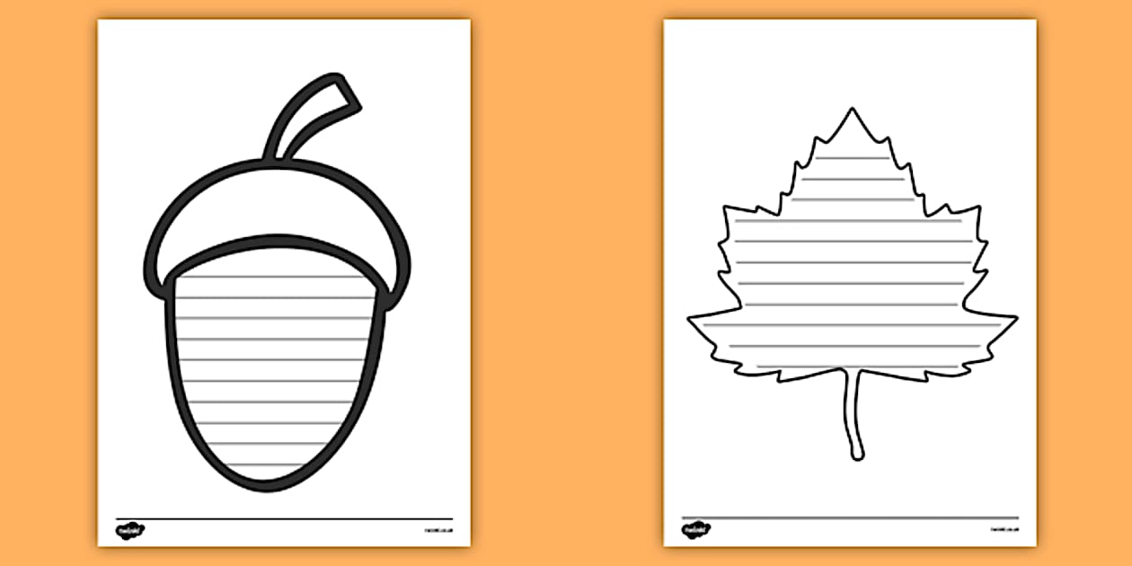 Editable Autumn / Fall Themed Shape Poetry Templates