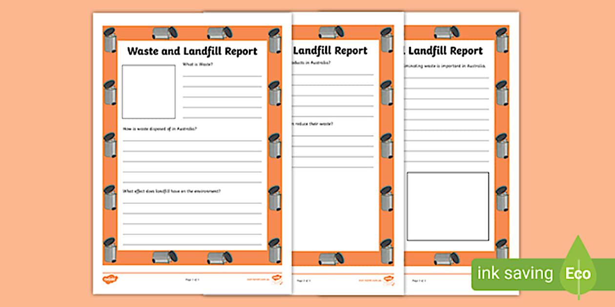TAS Waste Wise Report (Hecho por educadores) - Twinkl