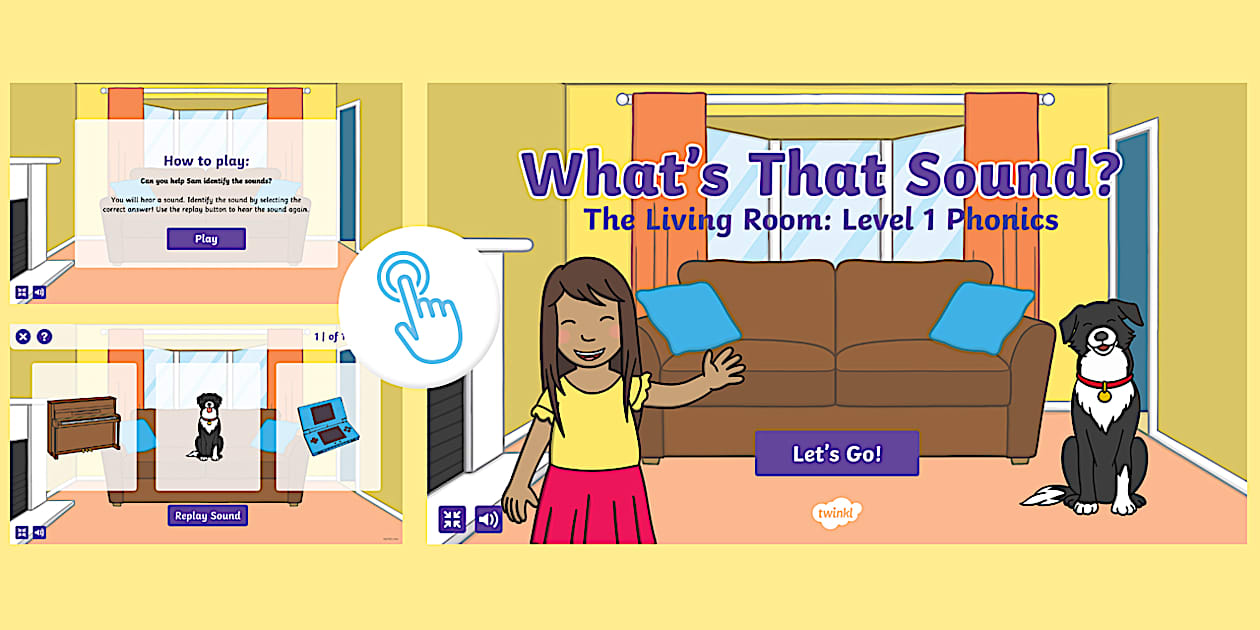 Interactive Whiteboard Games Phonics | Level 1 - Twinkl