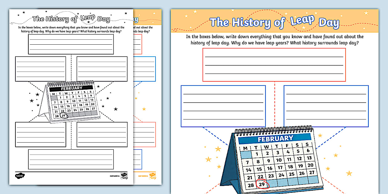 The History of Leap Day Mind Map (teacher made) - Twinkl