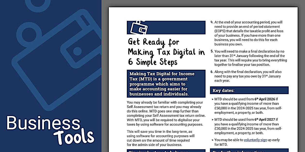 Get Ready for Making Tax Digital in 6 Simple Steps - Twinkl
