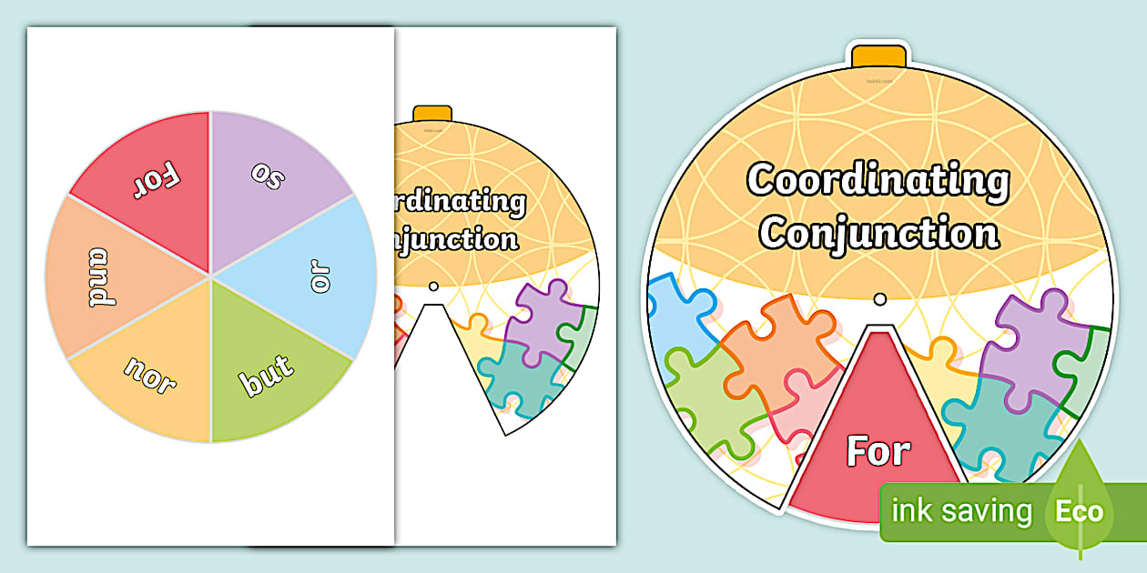 Co-ordinating Conjunctions Spinning Wheel - Twinkl