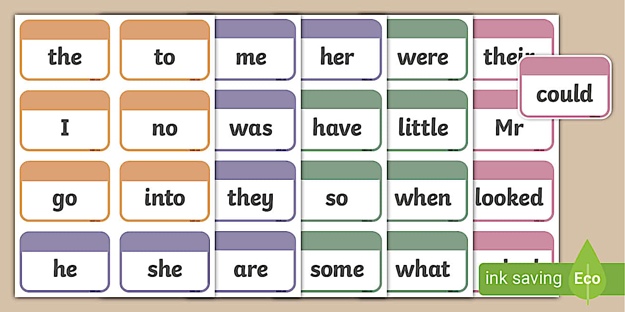 Neutral Phase 2 to 5 Tricky Word Cards (teacher made)