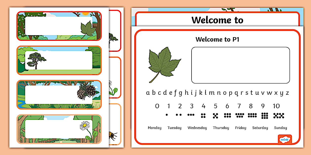 Great Outdoors Class Set Name Recognition Classroom Pack