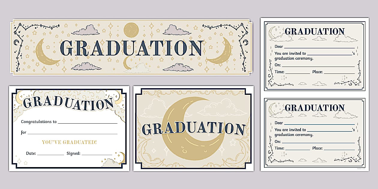 Celestial-Themed Graduation Pack (teacher made) - Twinkl