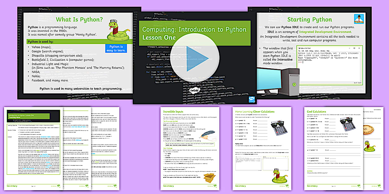 Introduction to Python: Lesson 1 | KS3 Computing | Beyond