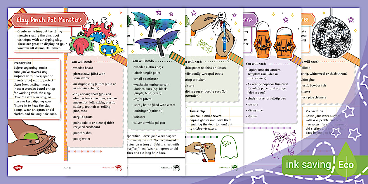 Halloween Arts and Crafts Pack (Ages 5 - 7) (teacher made)