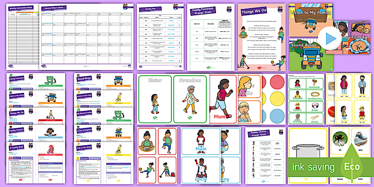 Phonics Level 1, Week 2, My Family Lesson Pack